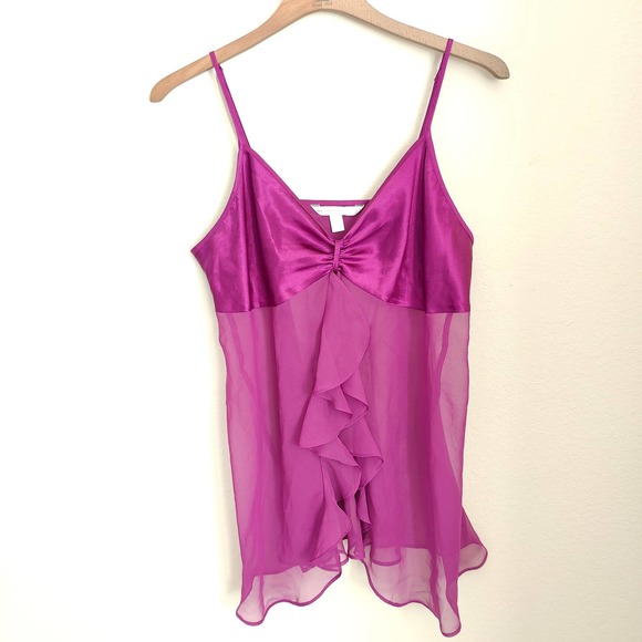Cacique | Intimates & Sleepwear | Cacique Plus Size 82 Purple Sheer ...